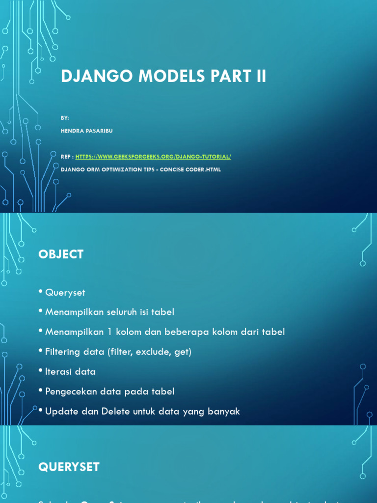 Pert 4 - Django Models 2 - Django Models Part II | PDF