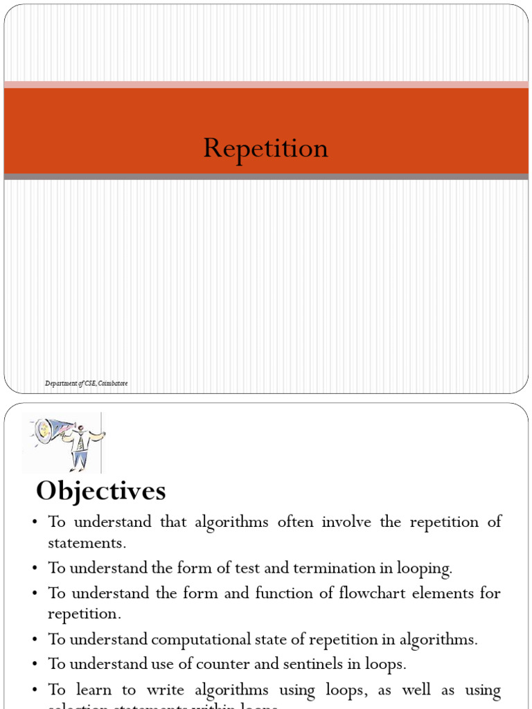 Lecture 12c - AdditionalMaterial - Repetition | PDF | Control Flow ...