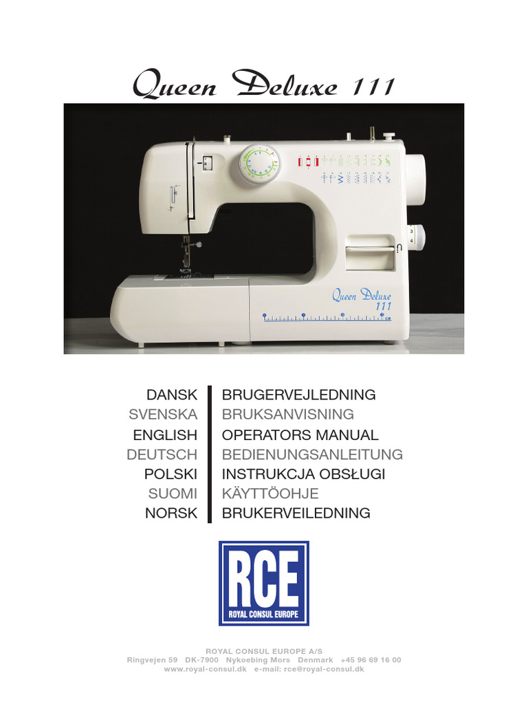 RCE Queen Deluxe 111 Sewing Machine Instruction Manual | PDF
