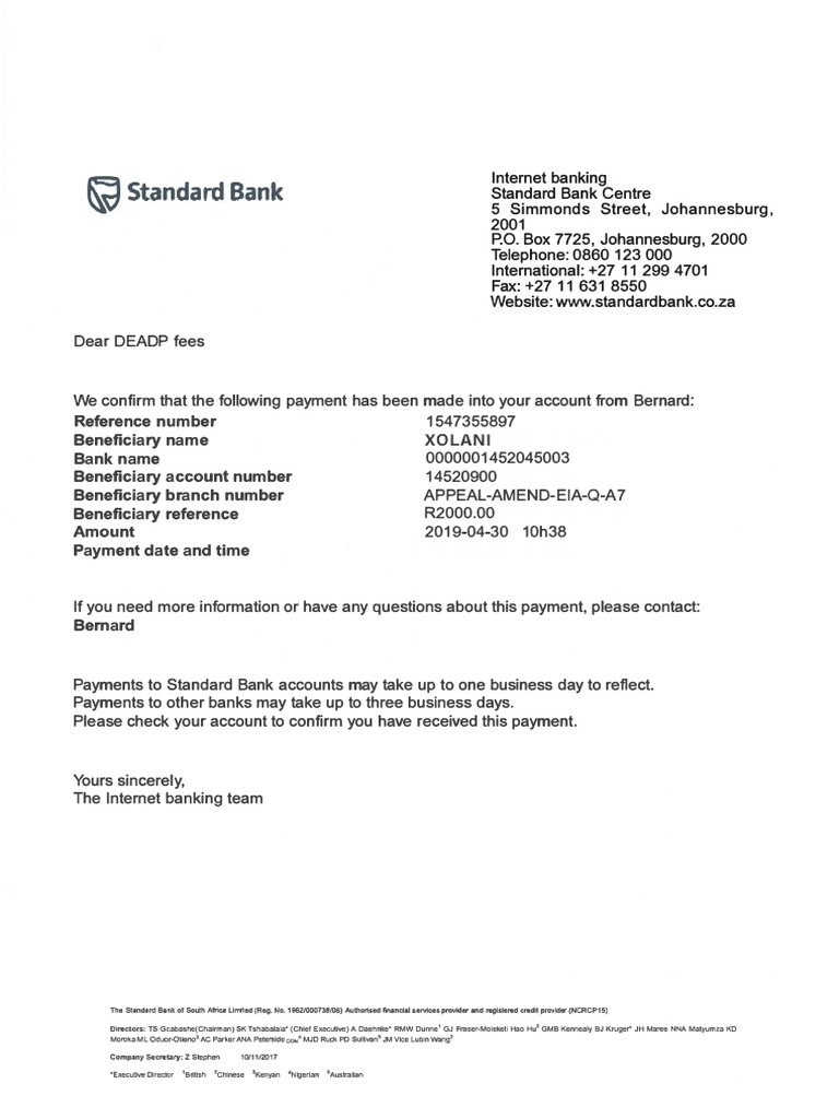 Appendix A Proof of Payment | PDF | Personal Finance | Financial Services