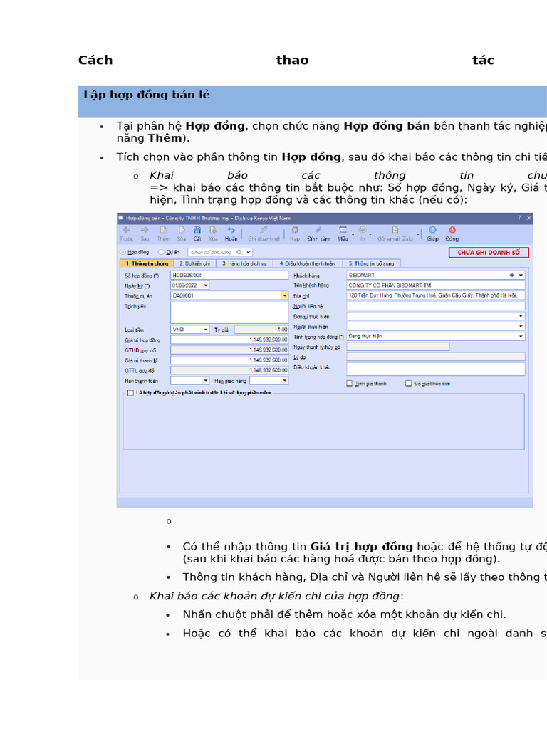 Cach Lap Hop Dong Tren Misa | PDF