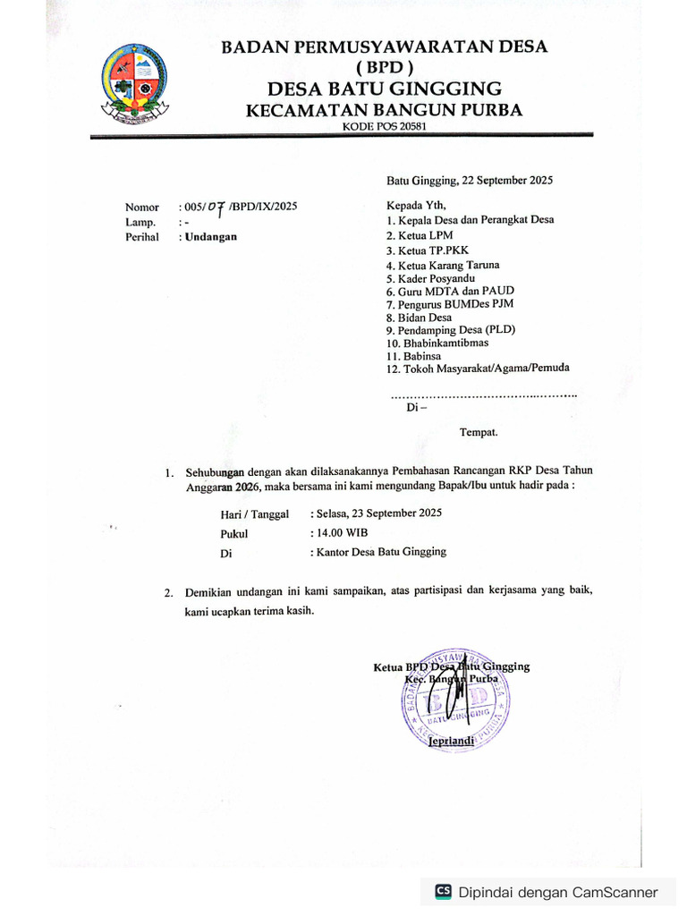 Undangan RKP. | PDF