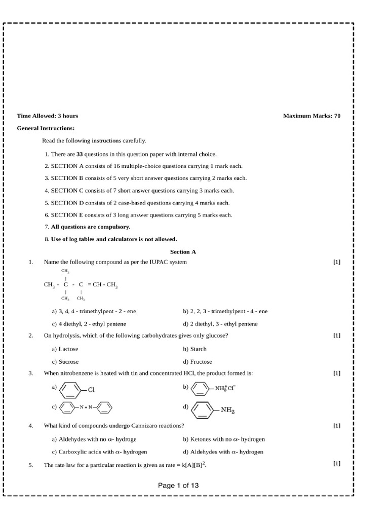 Practice Paper 1 | PDF