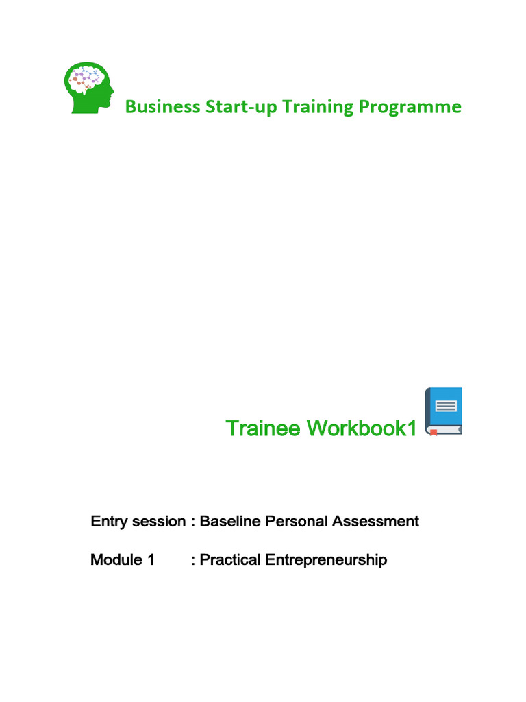 Business-Start-up-Training Manual-English | PDF | Entrepreneurship ...