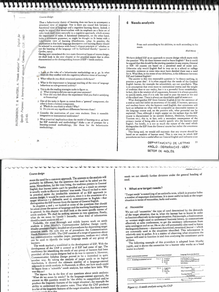 Aula 3 - NEEDS ANALYSIS - VERSÃO 2 - English For Specific Purposes | PDF