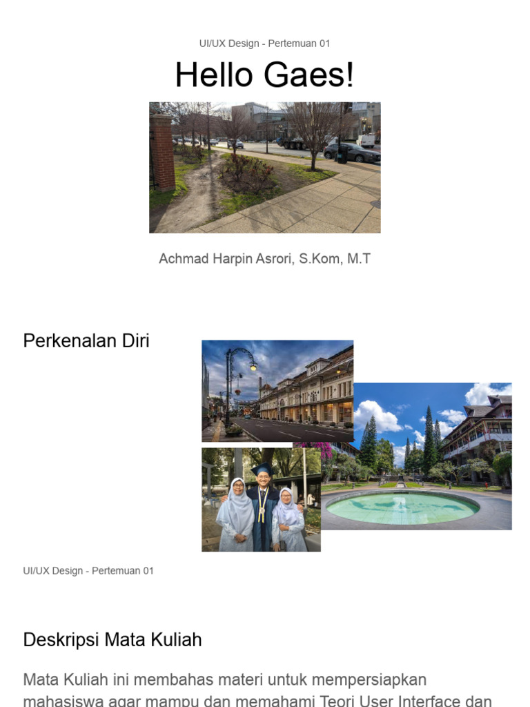 Pertemuan 1 (Kontrak Kuliah) - Desain UIUX | PDF