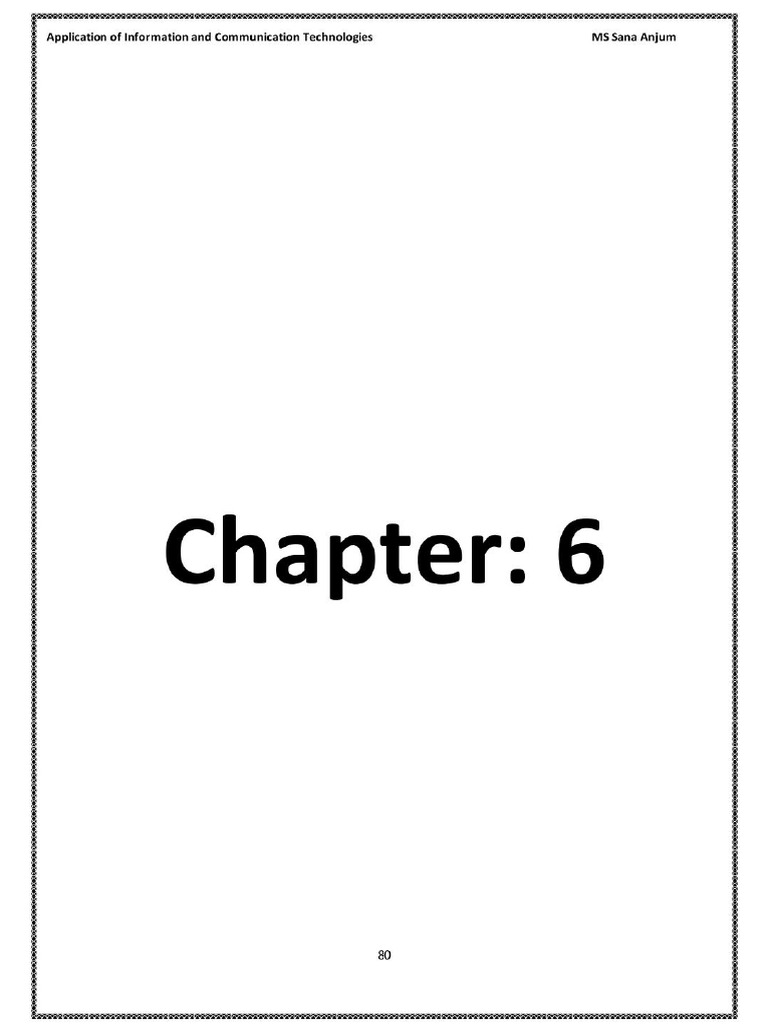 ICT Chapter 6 | PDF