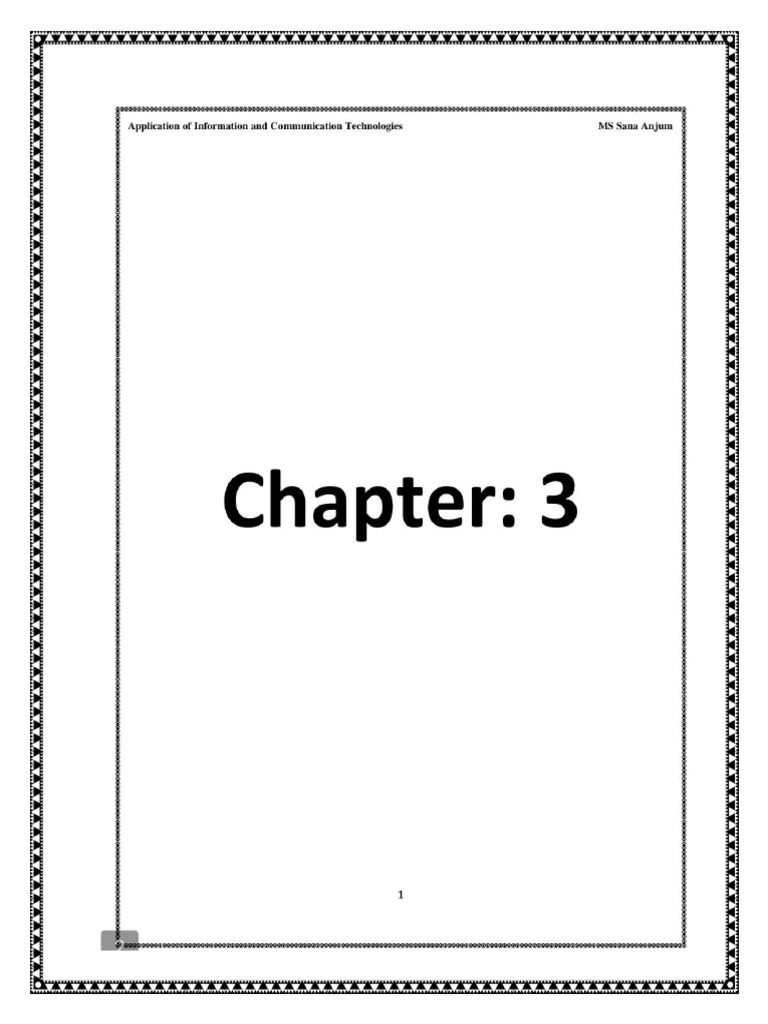 ICT Chapter 3 | PDF