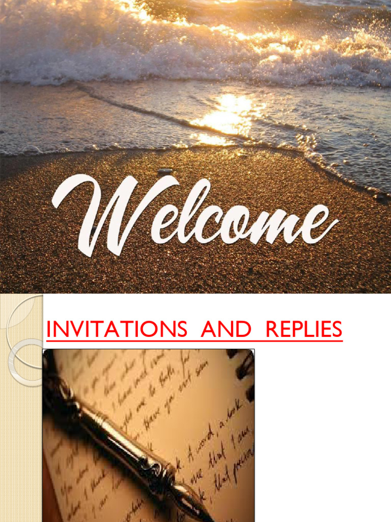 Understanding Invitations and Replies | PDF