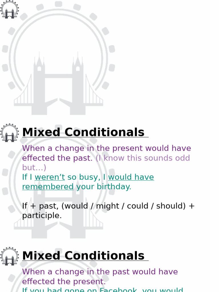 OB - FR - U21 Mixed Conditionals | PDF
