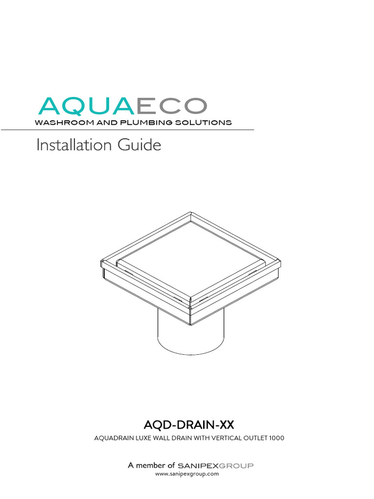 AquaDrain Luxe Wall Drain Guide | PDF | Materials