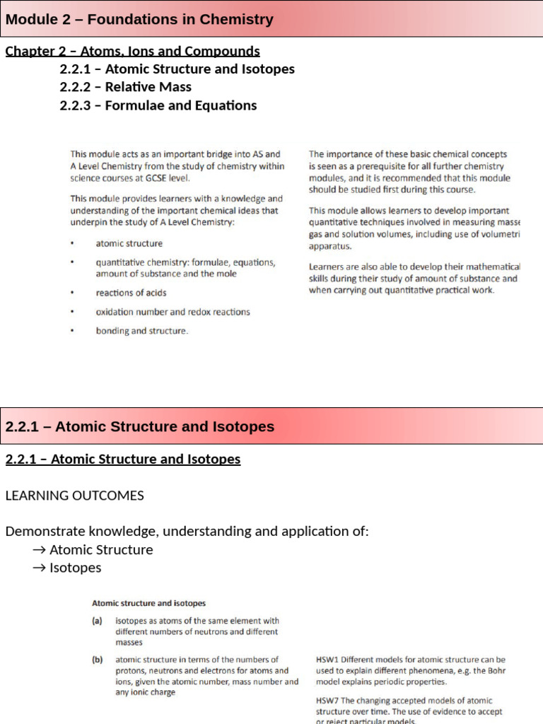 Atomic Structure and Isotopes Overview | PDF | Atoms | Ion