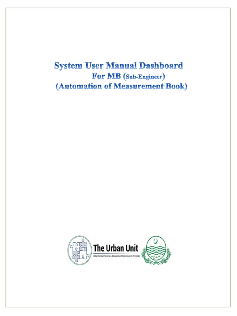 System User Manual Dashboard For MB (Sub-Engineer) .. | PDF | User ...