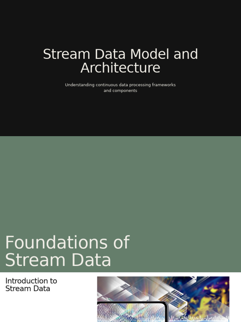 Stream Data Model and Architecture Overview | PDF | Data | Analytics