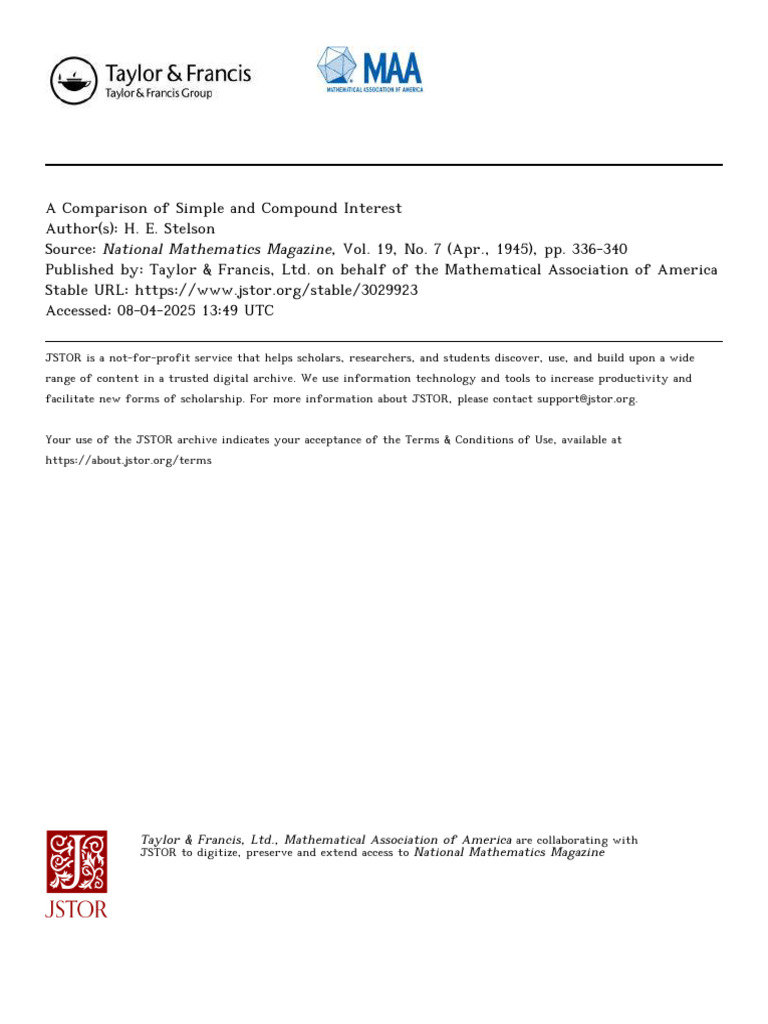 Simple vs. Compound Interest Explained | PDF | Compound Interest ...