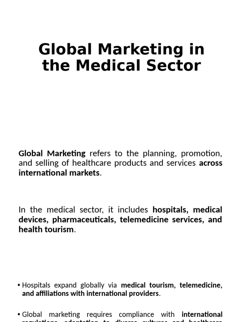 Global Marketing in The Medical Sector 4 | PDF | Health Care | Hospital