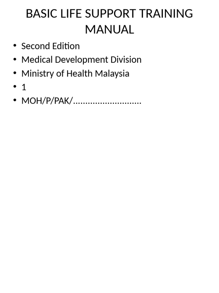 BLS Training Manual Summary | PDF