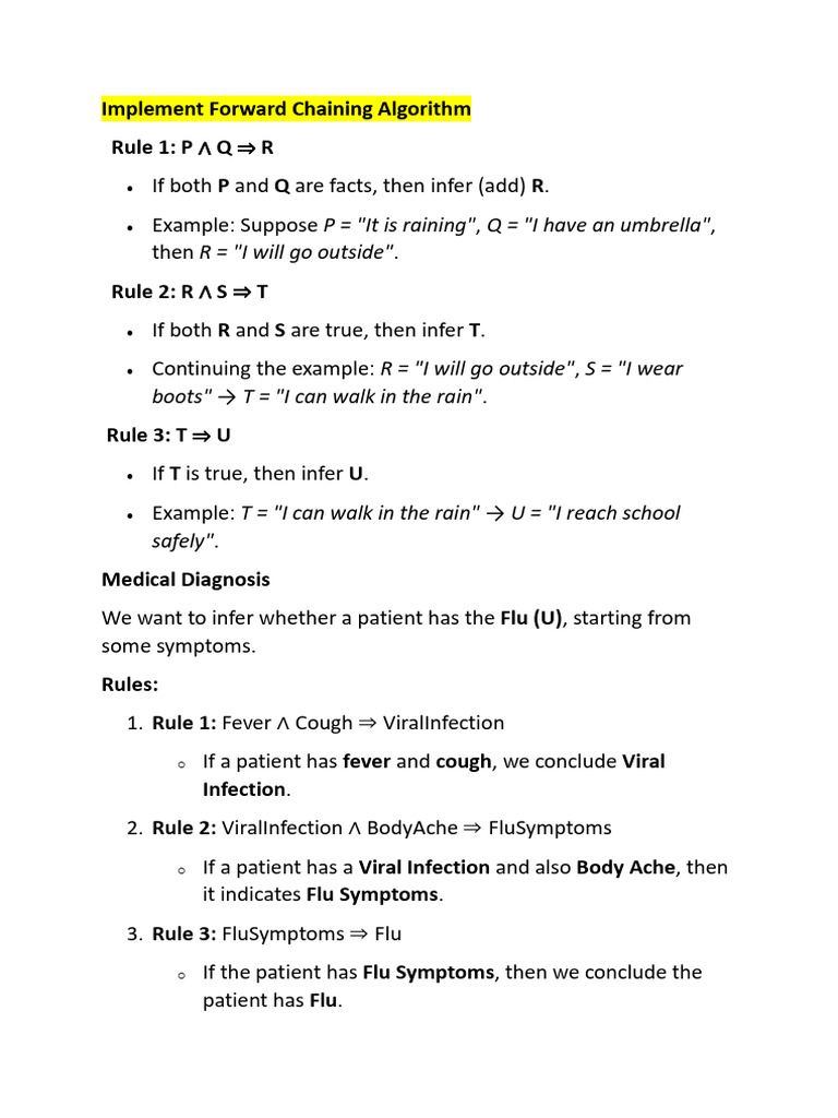 Implement Forward and Backward Chaining | PDF | Software Engineering ...
