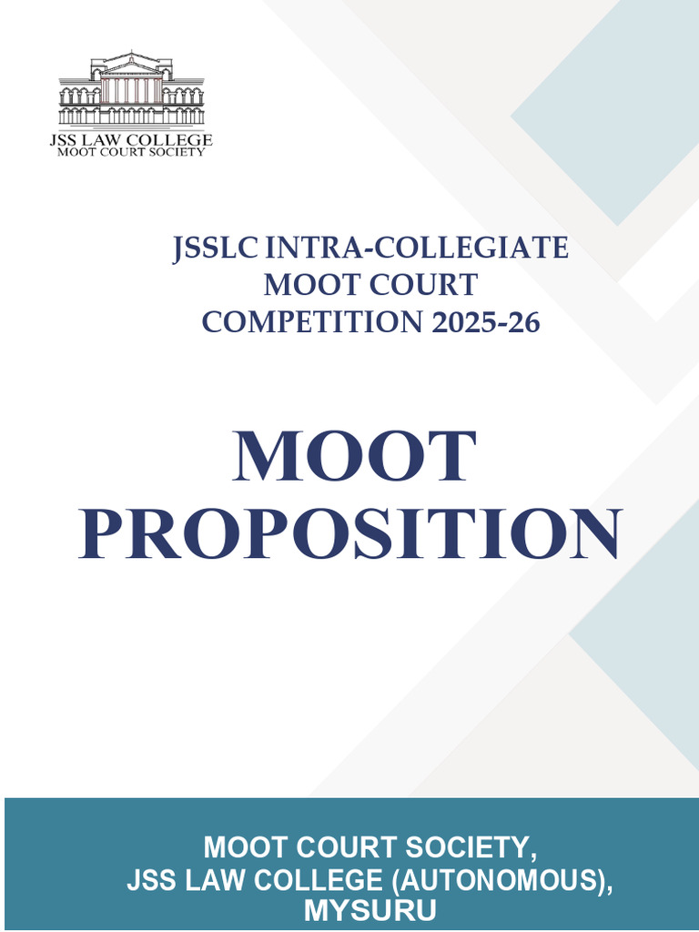 JSSLC Moot Court 2025-26 Proposition | PDF | Legal Liability | Damages