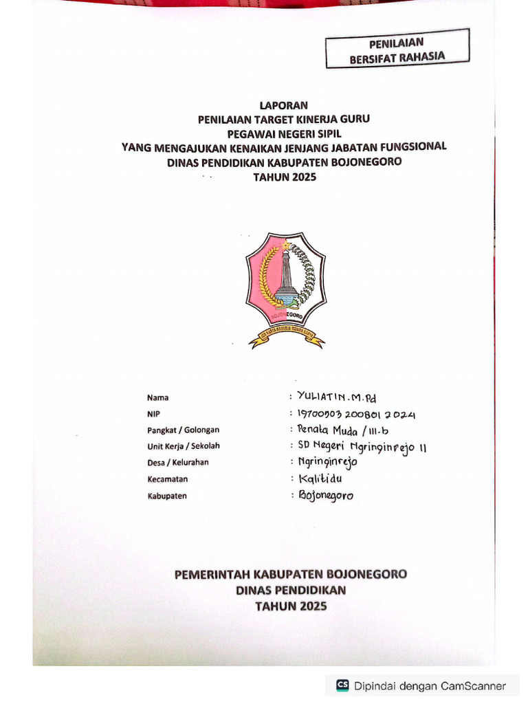 Penilaian Target Kinerja Yuliatin | PDF
