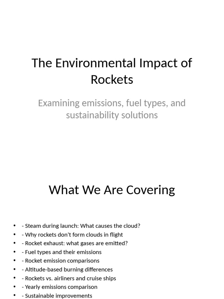 Rocket Environmental Impact Detailed | PDF | Exhaust Gas | Air Pollution