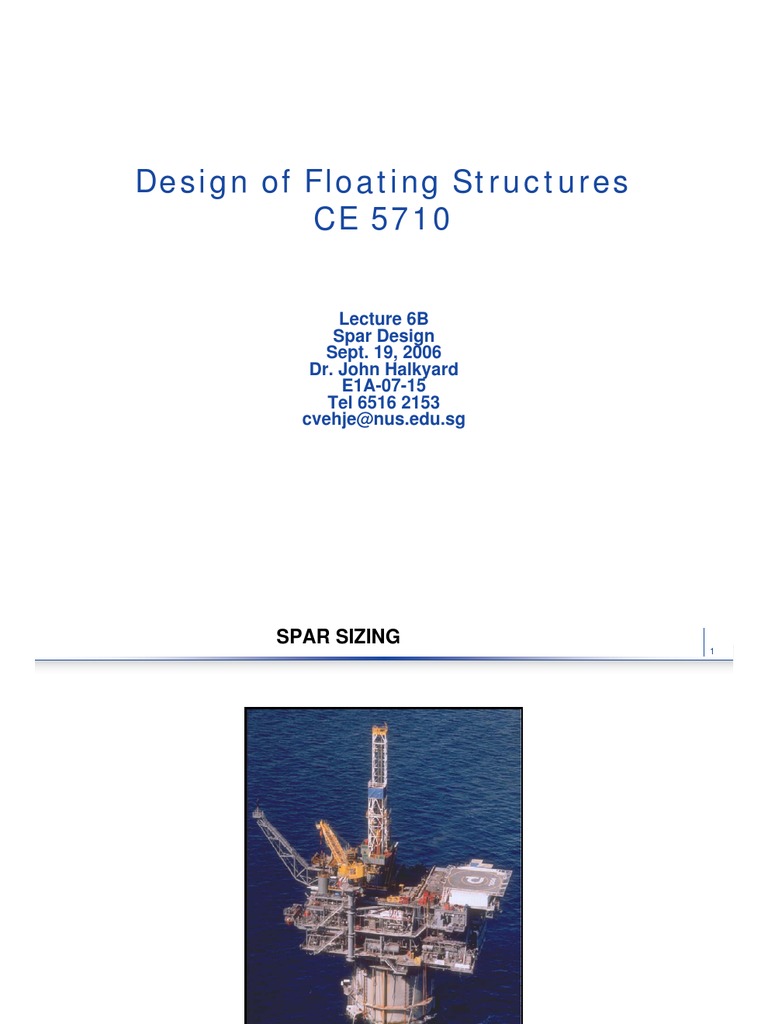 Spar Configuration | PDF | Buoyancy | Hull (Watercraft)