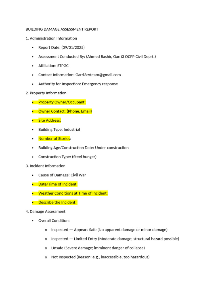 Building Assesment Report | PDF | Building | Civil Engineering