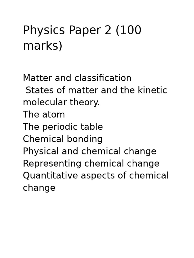 Physics Paper 2 | PDF