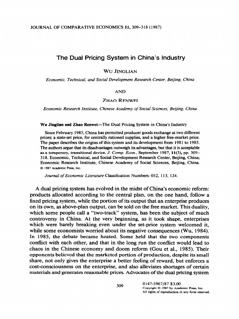 China's Dual Pricing System Explained | PDF | Market (Economics) | Free ...