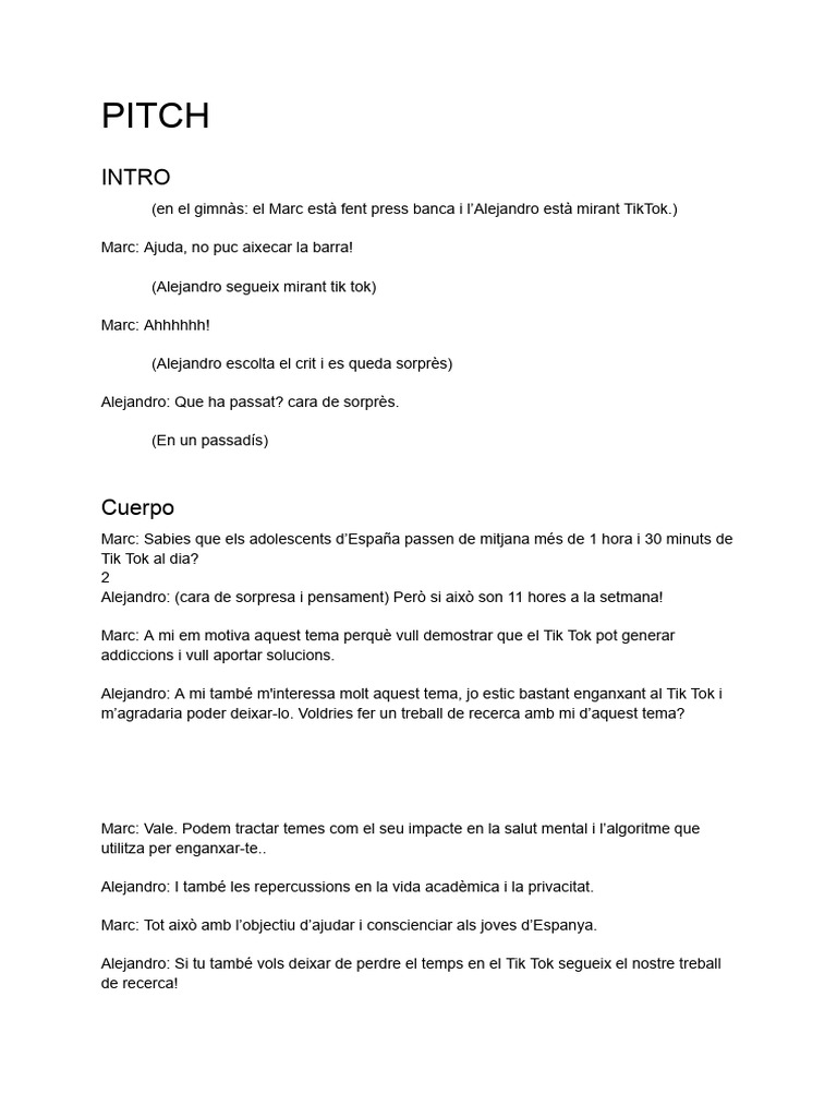 Guio Pitch AlejandroWu MarcCliment | PDF