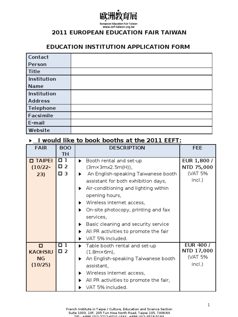 2011 European Education Fair Taiwan | PDF | Taiwan | Taipei