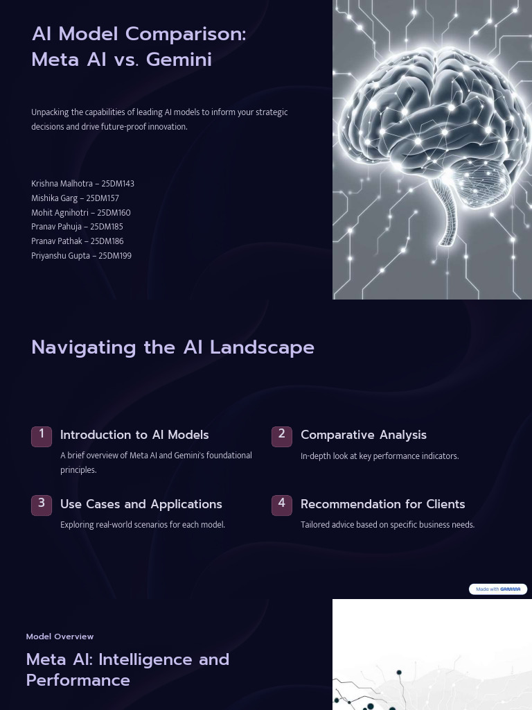 Meta AI vs. Gemini: A Comparative Guide | PDF | Artificial Intelligence ...