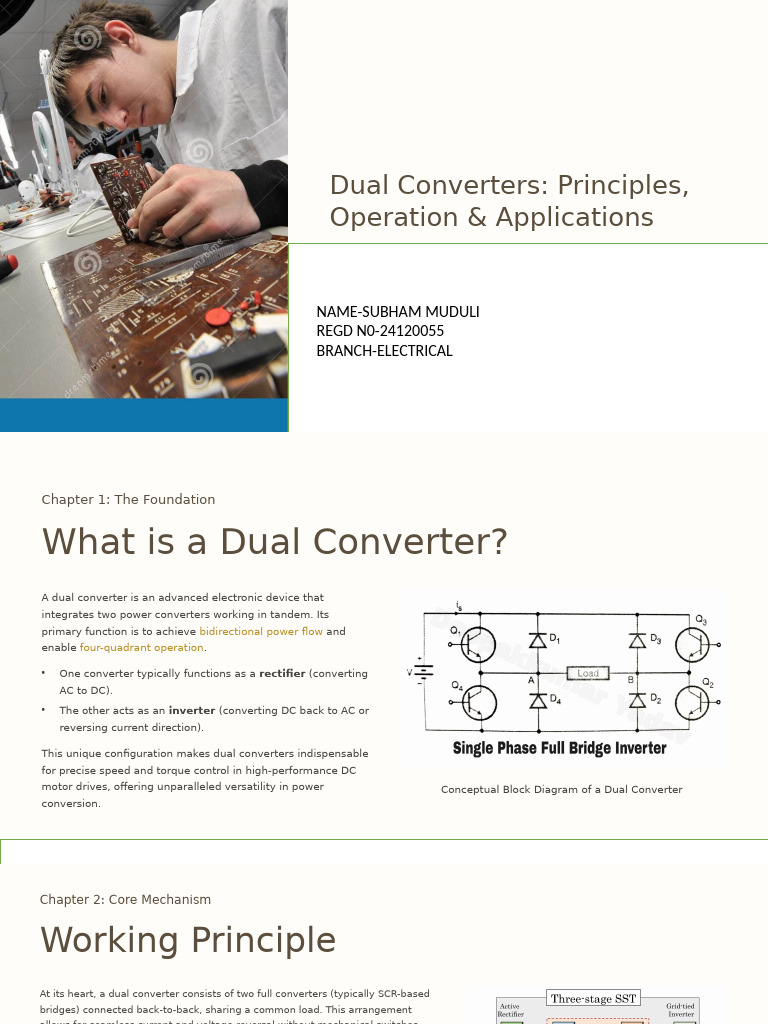Dual Converters Principles Operation and Applications | PDF | Electric ...