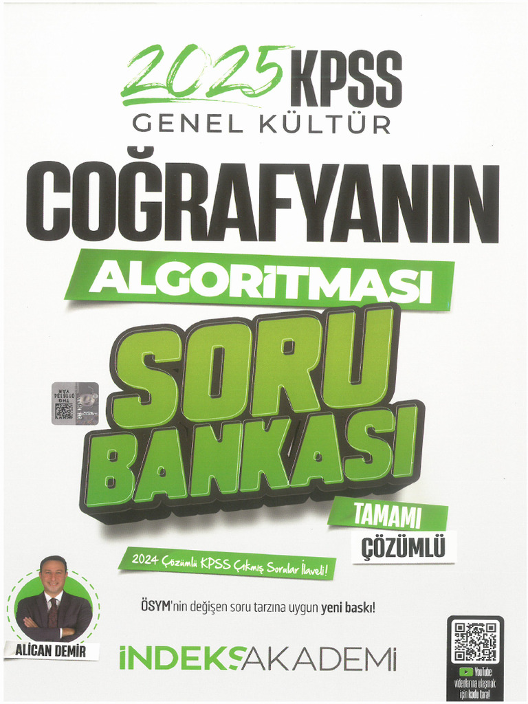 KPSS İndeks Akademi 2025 - Coğrafya Soru Bankası | PDF