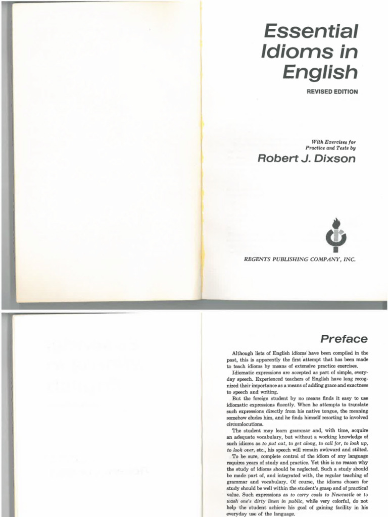 Essential Idioms in English (1) - Text | PDF | Idiom | Books