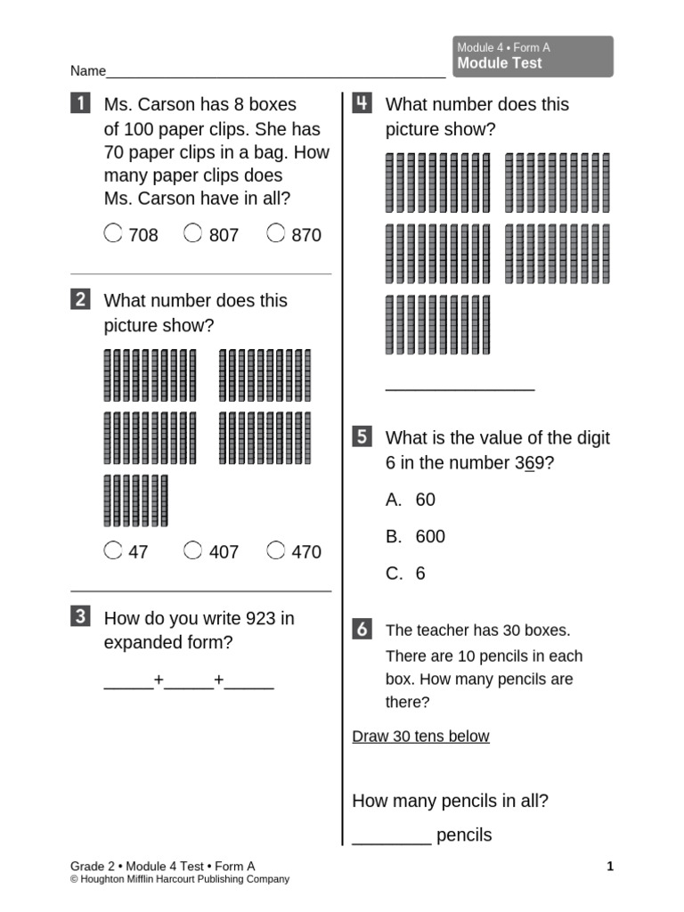 Module 4 Test - Modified | PDF | Stationery