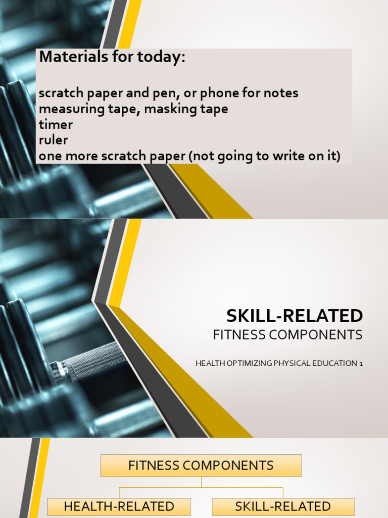 Skill-Related Fitness Components Overview | PDF | Physical Fitness ...