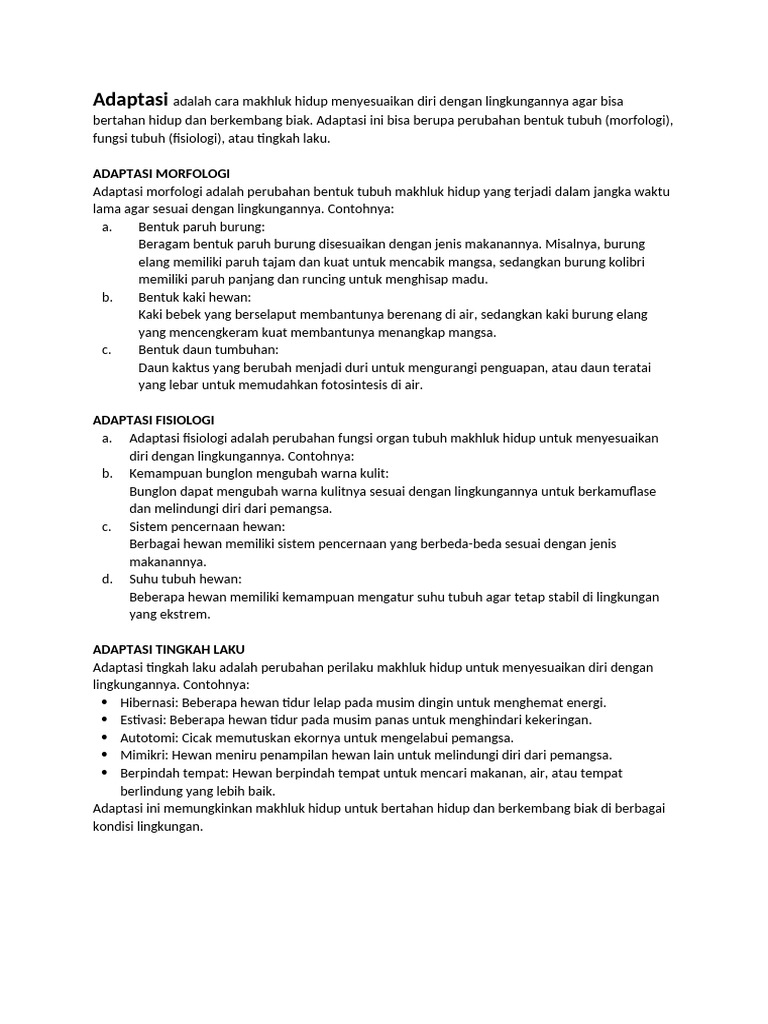 Adaptasi | PDF