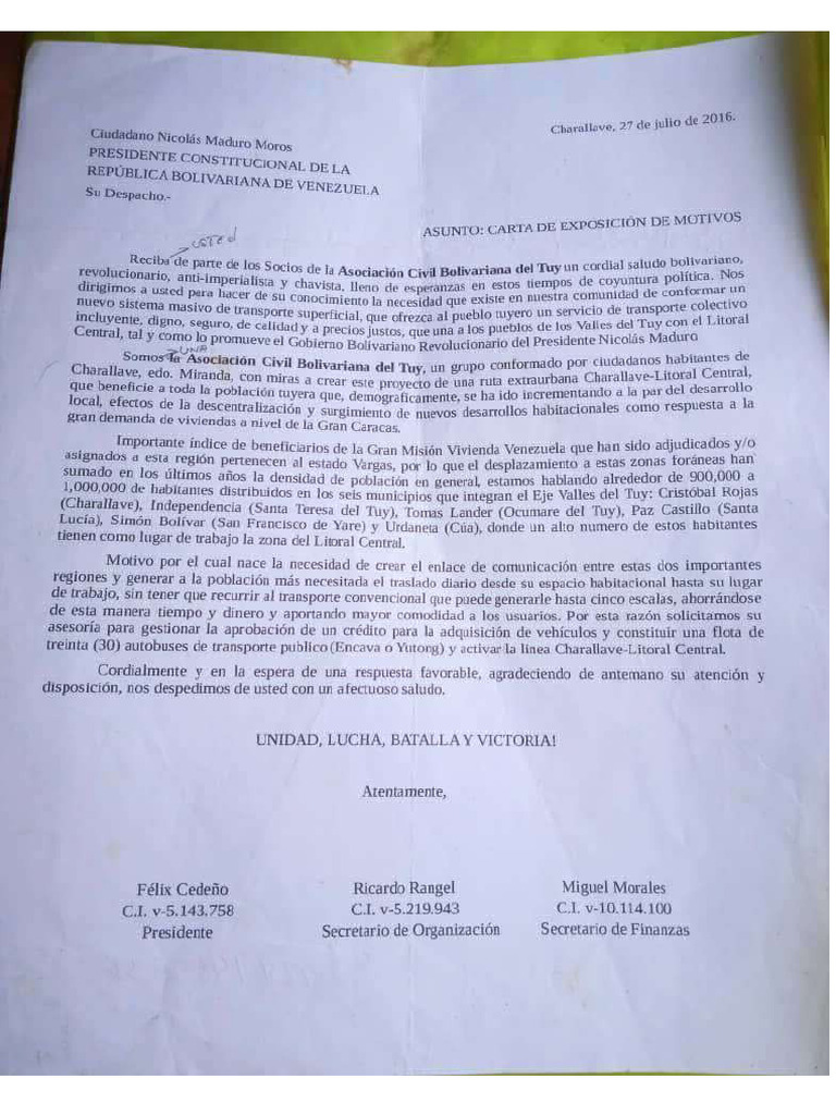Comunicado Charamar | PDF