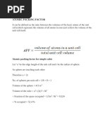 APF Calculation for Crystal Structures | PDF
