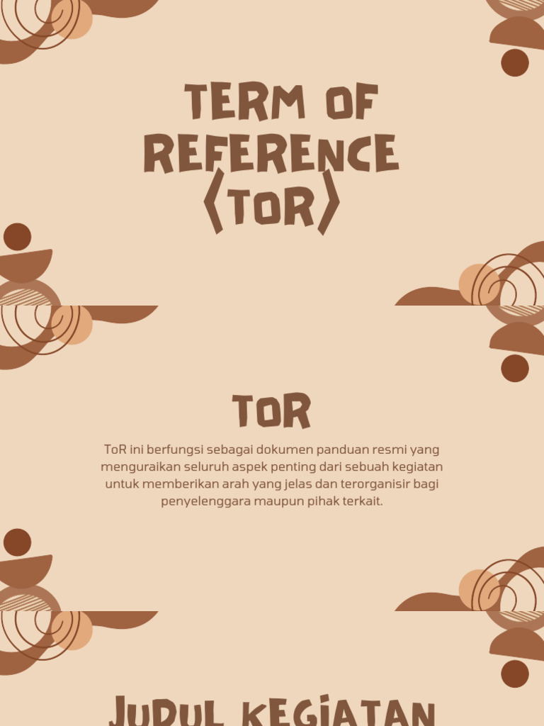 Panduan Lengkap Penyusunan TOR Kegiatan | PDF
