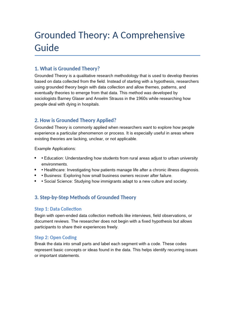 Grounded Theory: A Step-by-Step Guide | PDF | Methodology | Science