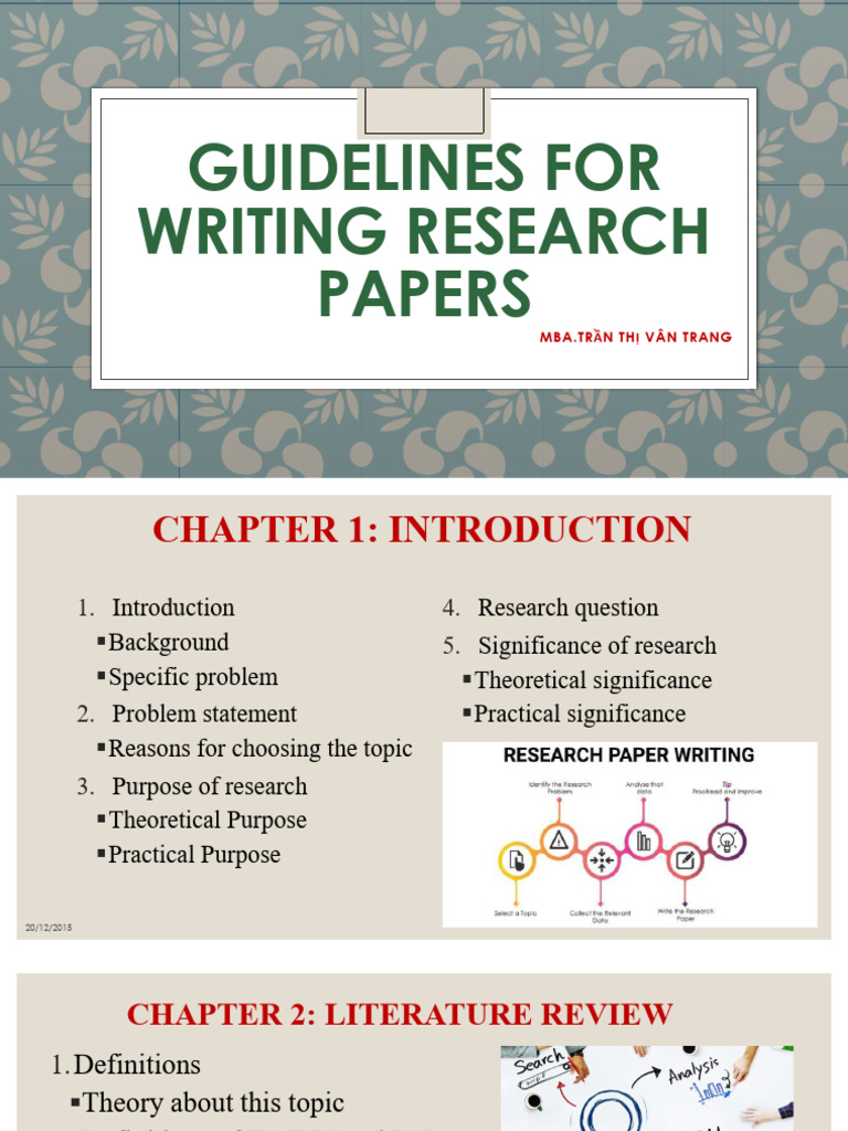 Research Paper Writing Guidelines | PDF