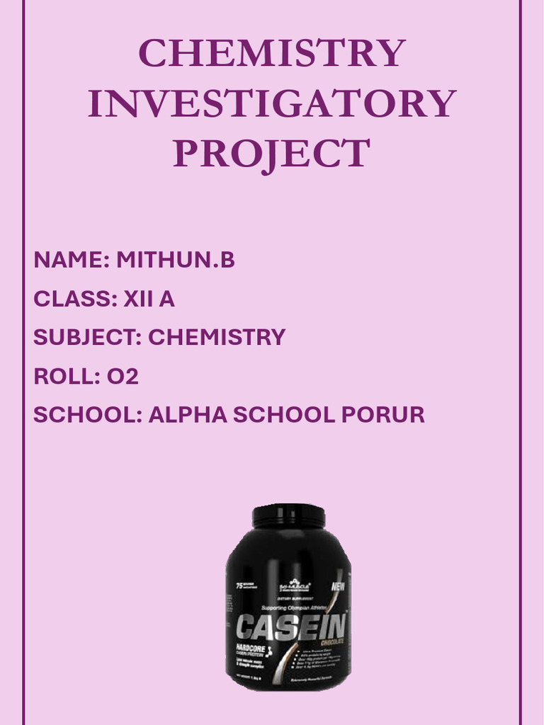 Casein Content in Milk Samples Study | PDF | Milk | Chemistry