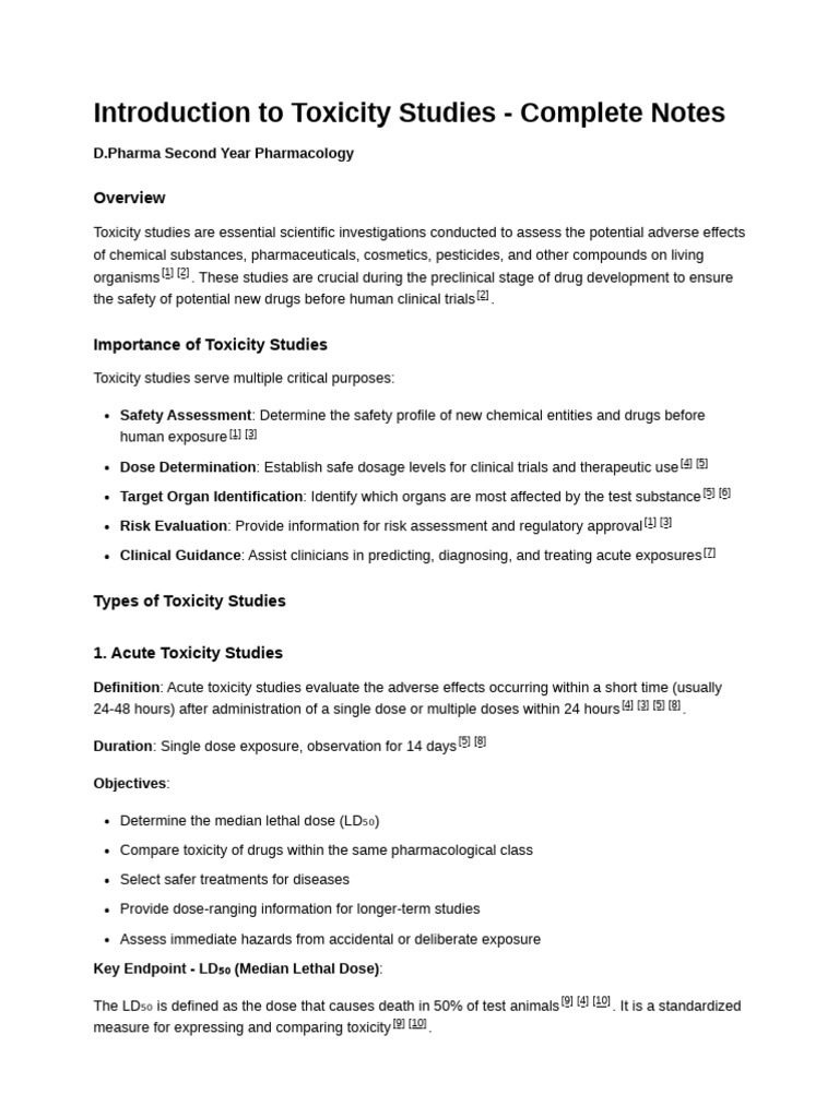 Toxicity Studies in Pharmacology | PDF | Toxicity | Mutagen