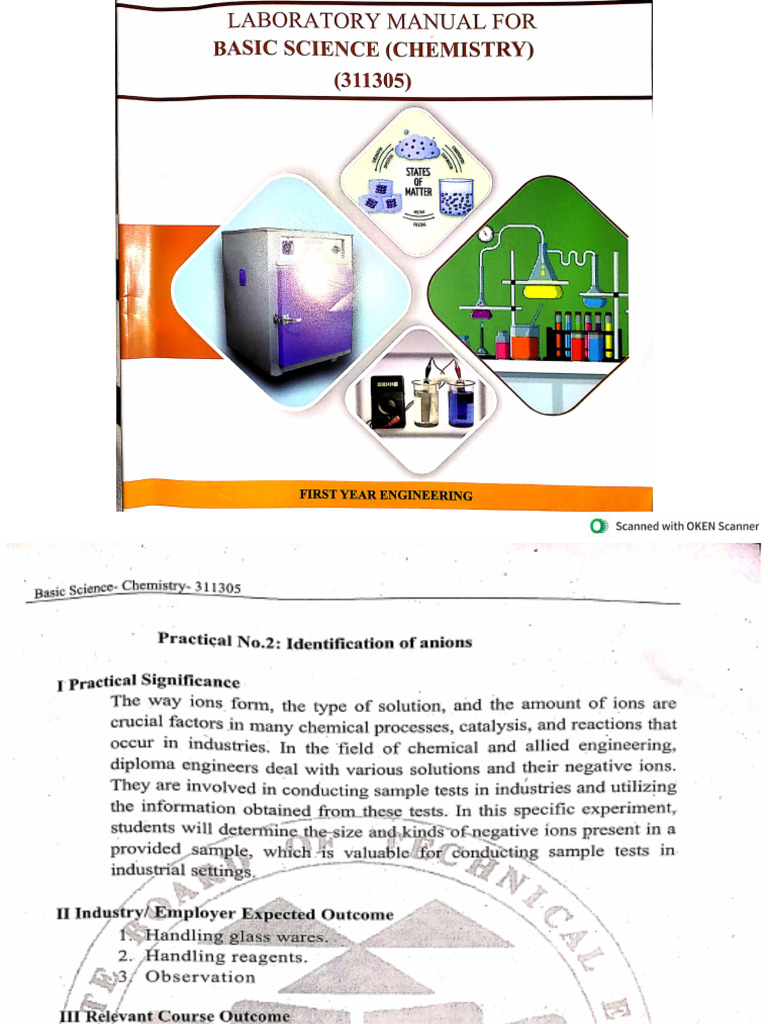 Basic Science Chemistry Practical No 2 Pdf