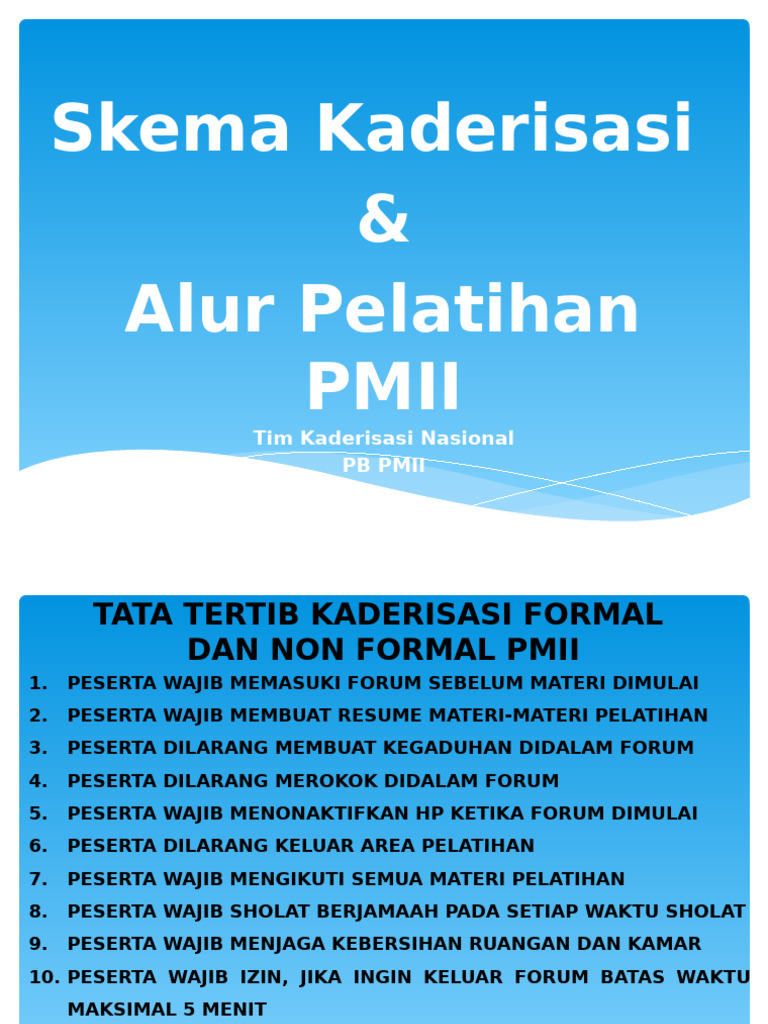 Skema Kaderisasi Dan Alur Pelatihan PB PMII | PDF