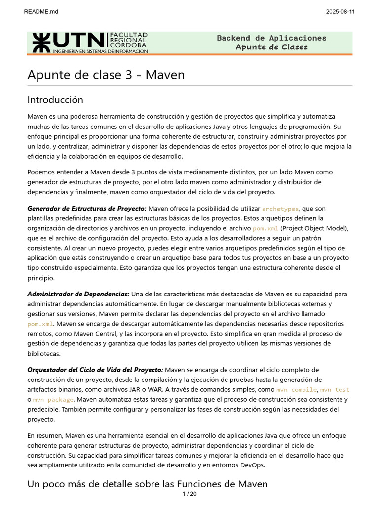 Apunte03 Maven | PDF | Java (lenguaje de programación) | Biblioteca ...