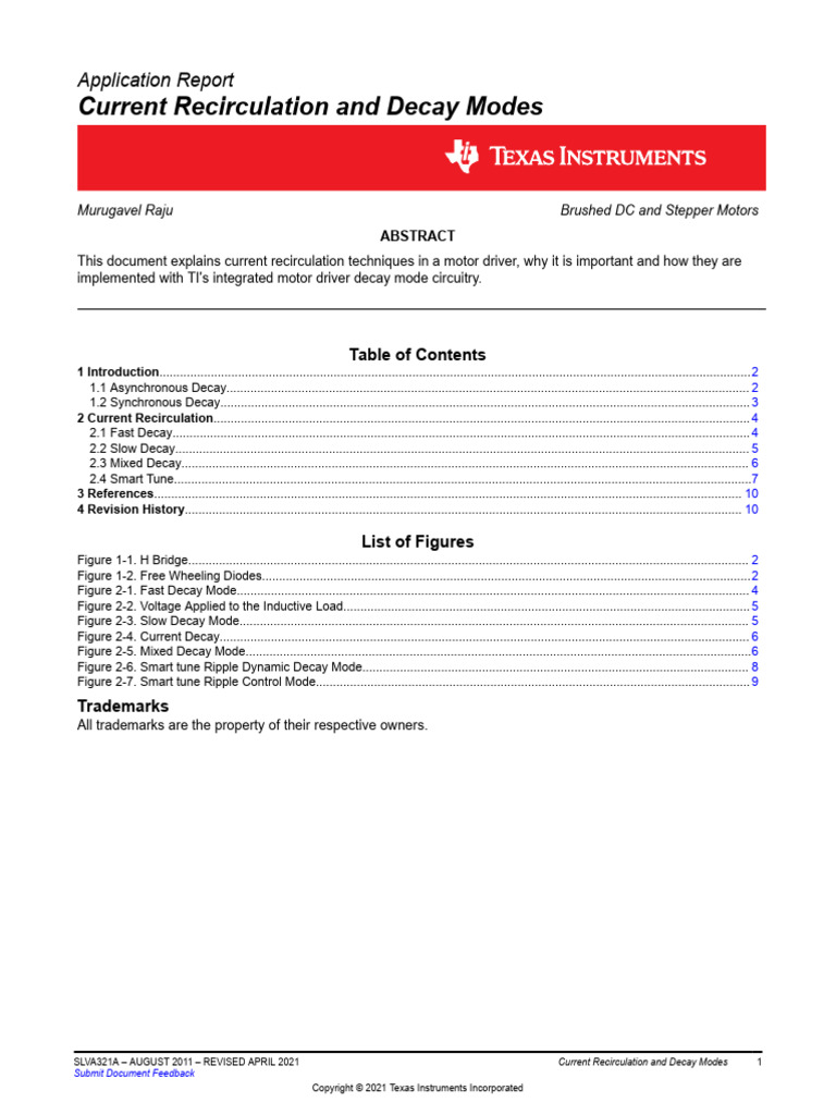 Current Recirculation in Motor Drivers | PDF | Electric Motor ...