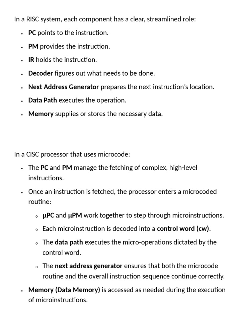 RISC vs CISC Architecture Overview | PDF